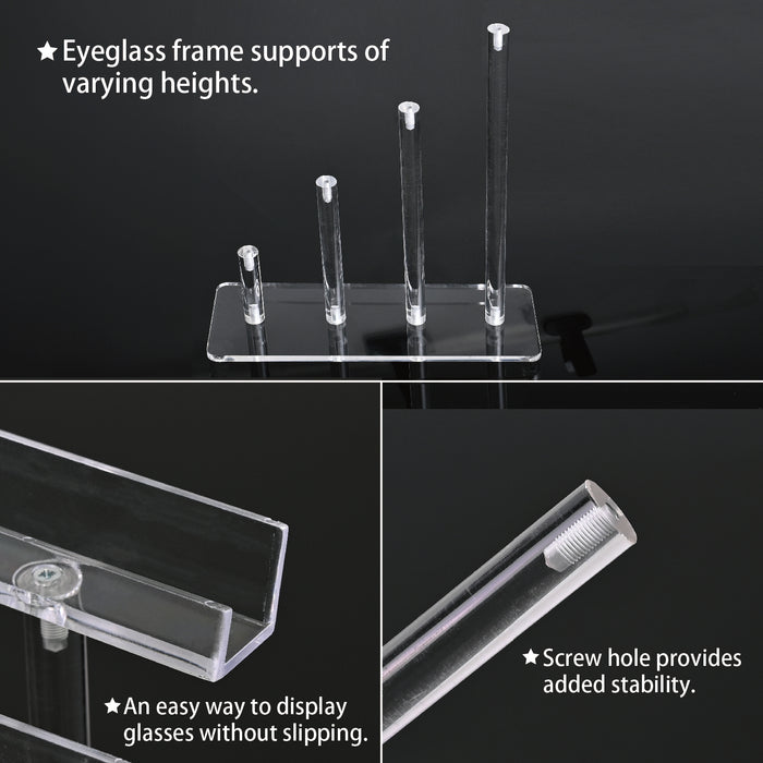 Acrylic Eyewear Display | 4-Tier, 4 Frames | APEX International – Apex ...